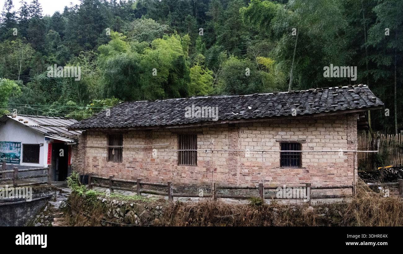 View landscape dwellings home houses in village rural and life ...