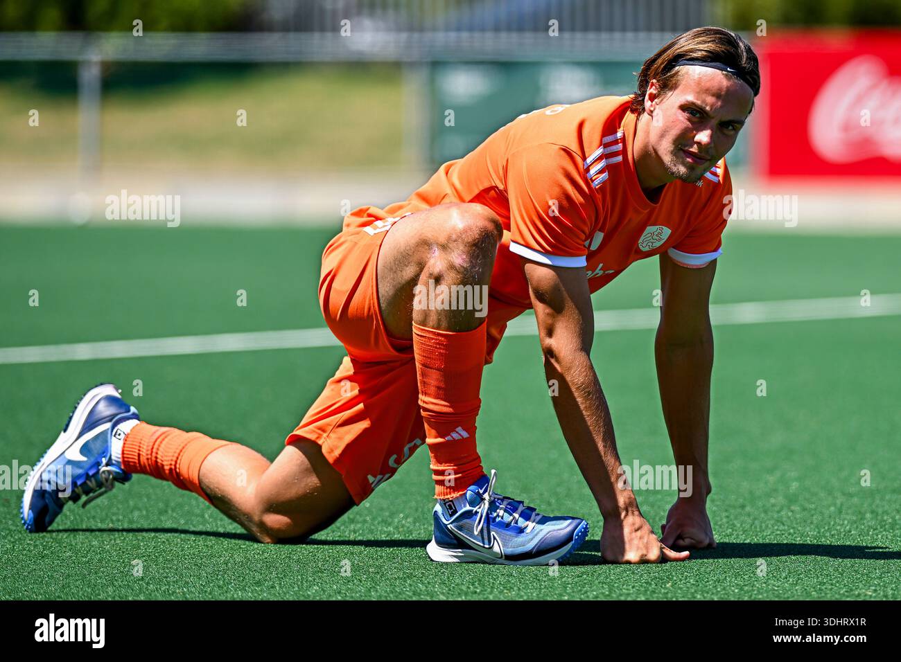 Duco Telgenkamp of Netherlands looks on and warms up during the ...