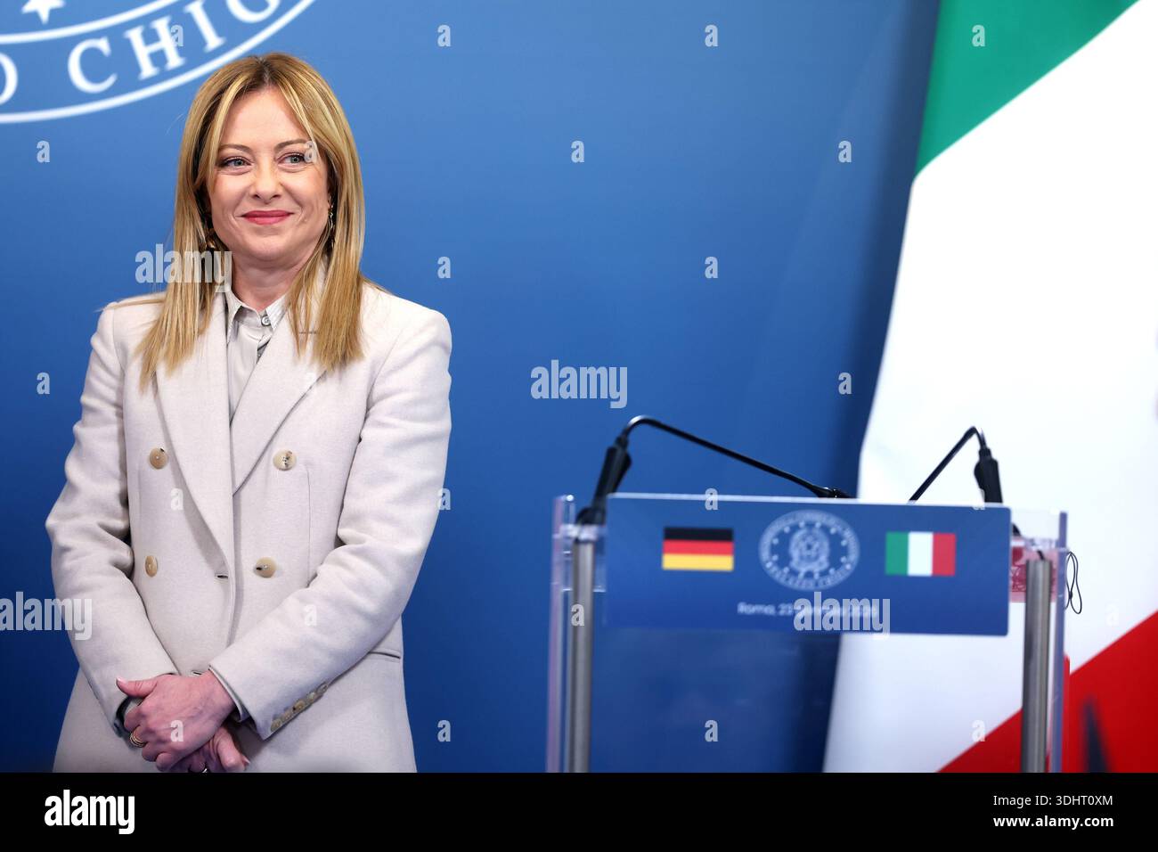 Rome, Italy, January 23, 2026: Prime Minister Giorgia Meloni ...
