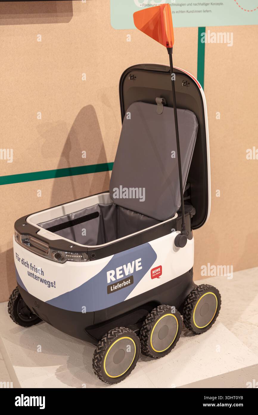 BERLIN, GERMANY, January 16th 2026: Photo of A delivery robot with an ...