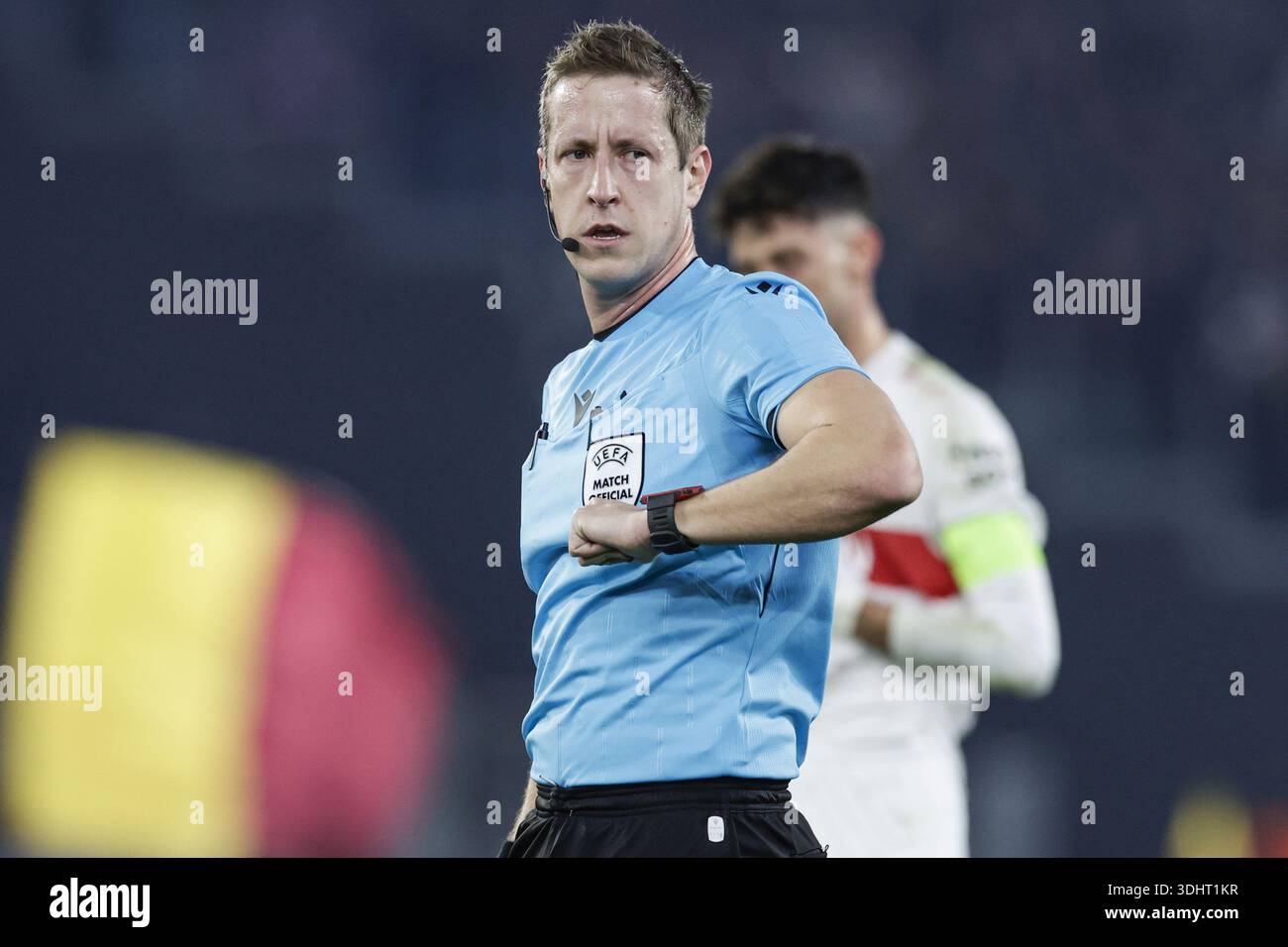 English referee John Brooks looks during UEFA Europa League phase match ...