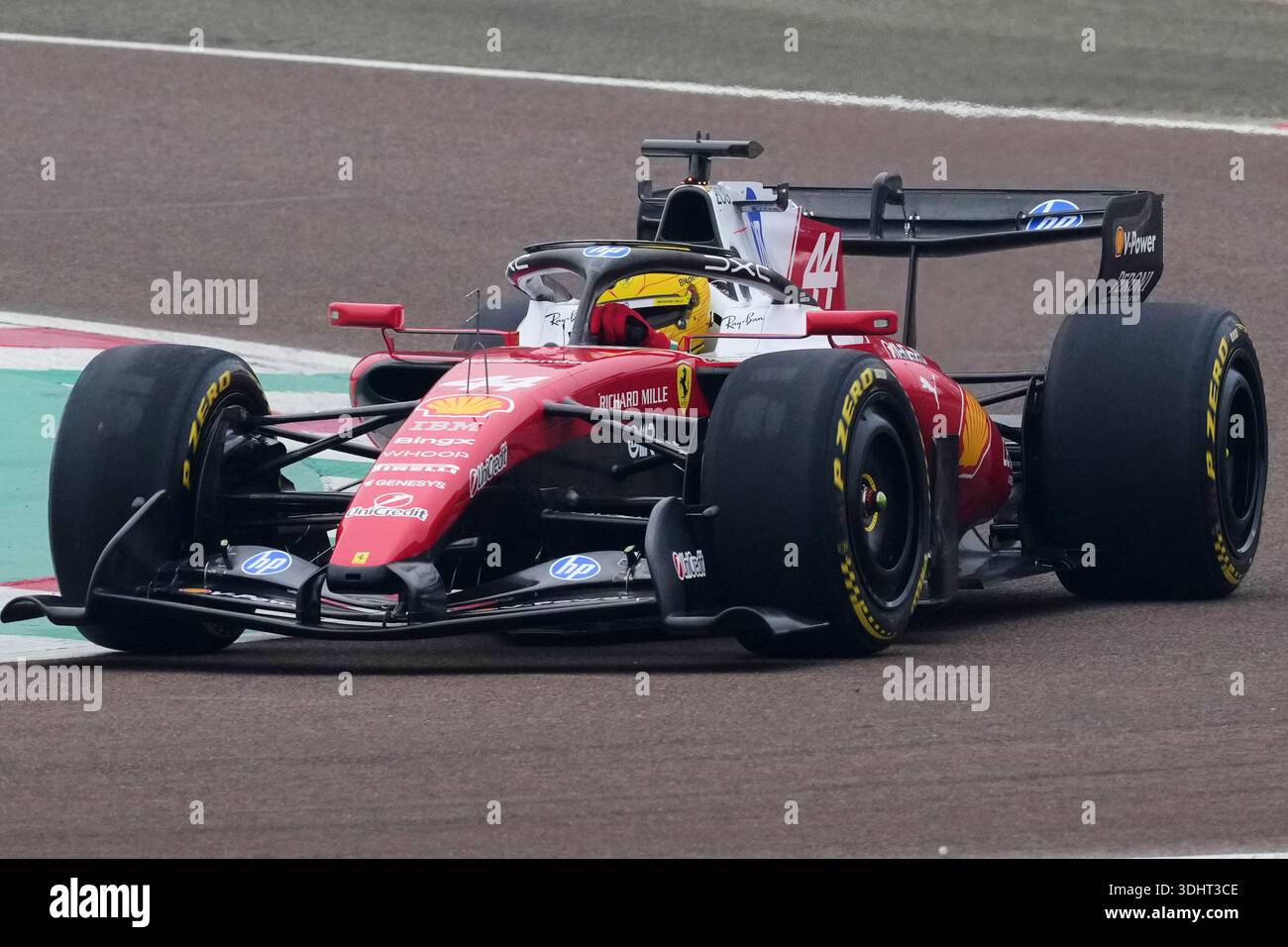 Britain's Lewis Hamilton steers his Ferrari Formula One SF-26 at the ...