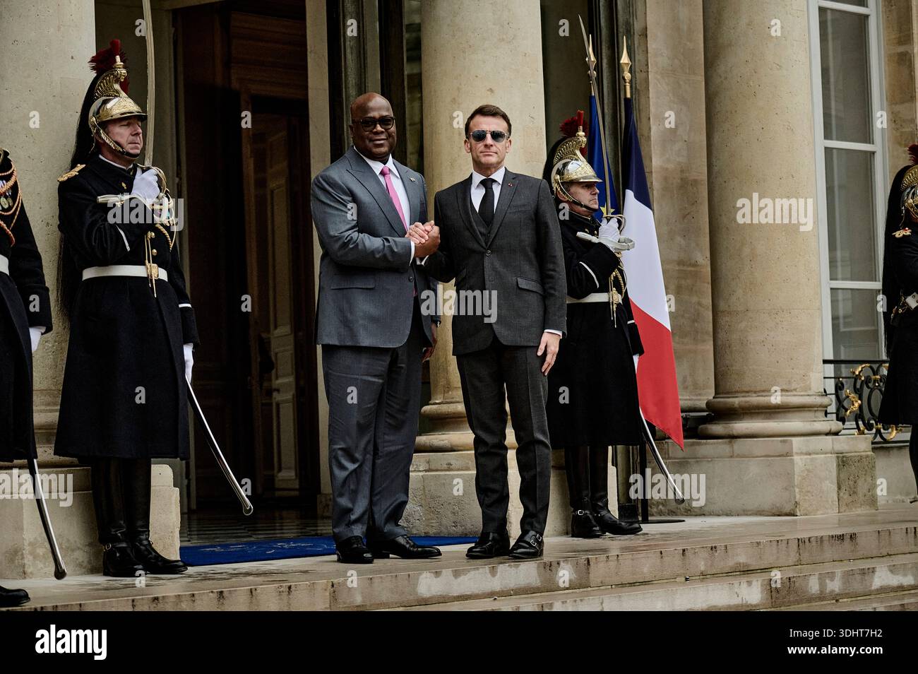 French President Emmanuel Macron and the DRC's President Felix ...