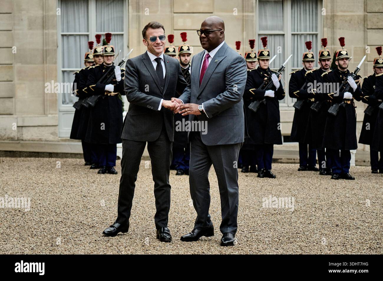 French President Emmanuel Macron and the DRC's President Felix ...