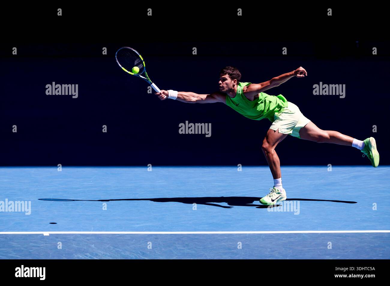 Carlos ALCARAZ of Spain during the Australian Open, at Melbourne Park ...