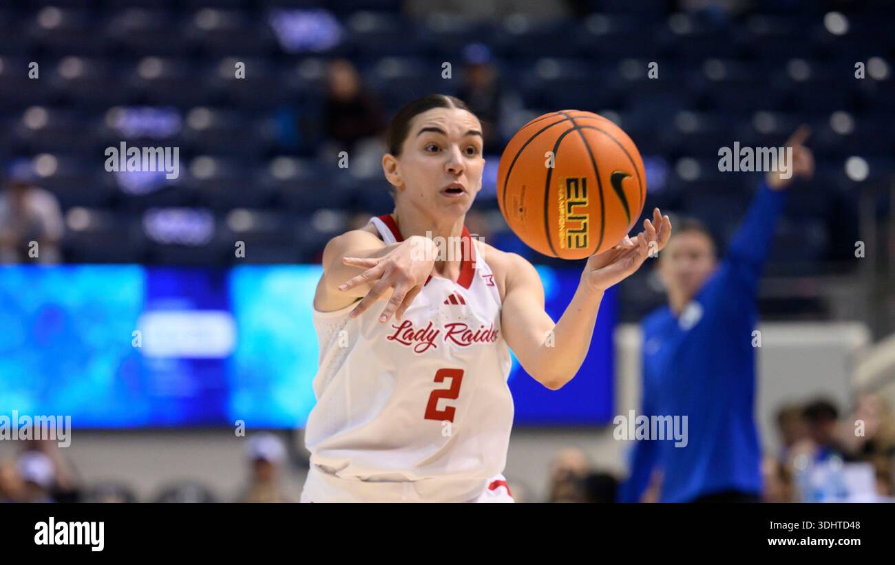 Texas Tech guard Gemma Nunez passes during an NCAA college basketball ...