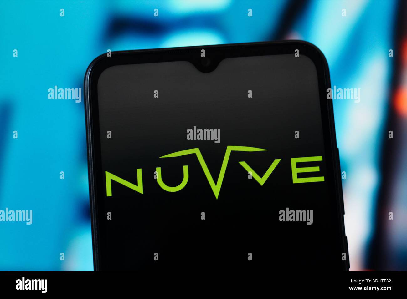 January 23, 2026: In this photo illustration, the Nuvve Holding logo is ...
