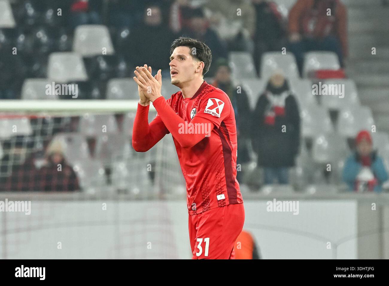 Igor Matanovic (Freiburg, #31) with gestures GER, Freiburg - Maccabi ...