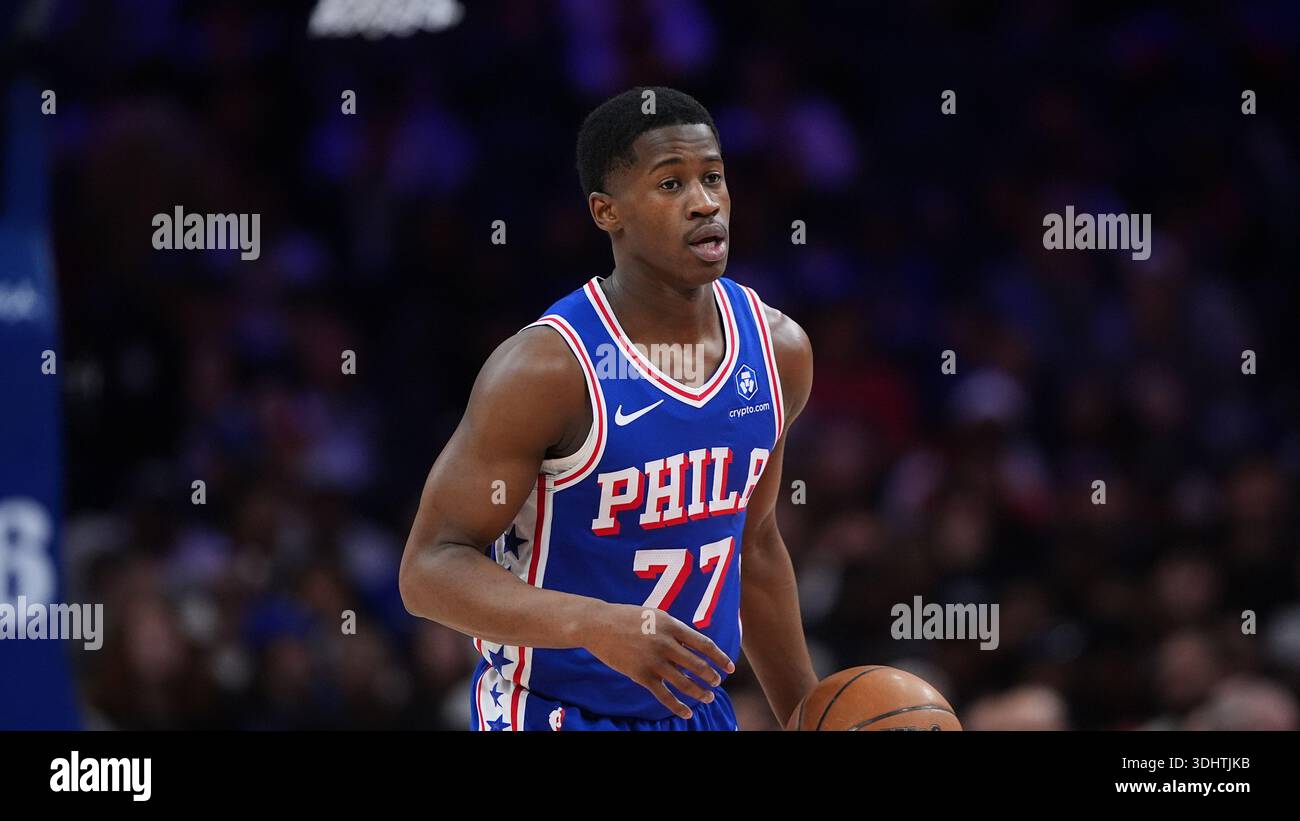 Philadelphia 76ers' VJ Edgecombe plays during an NBA basketball game ...