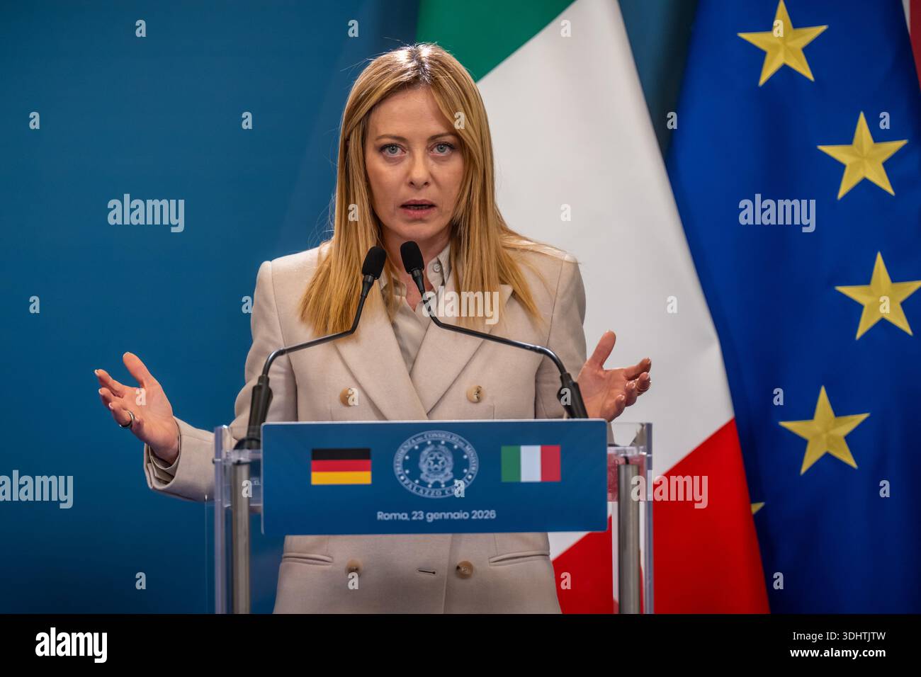 23 January 2026, Italy, Rom: Giorgia Meloni, Prime Minister of Italy ...