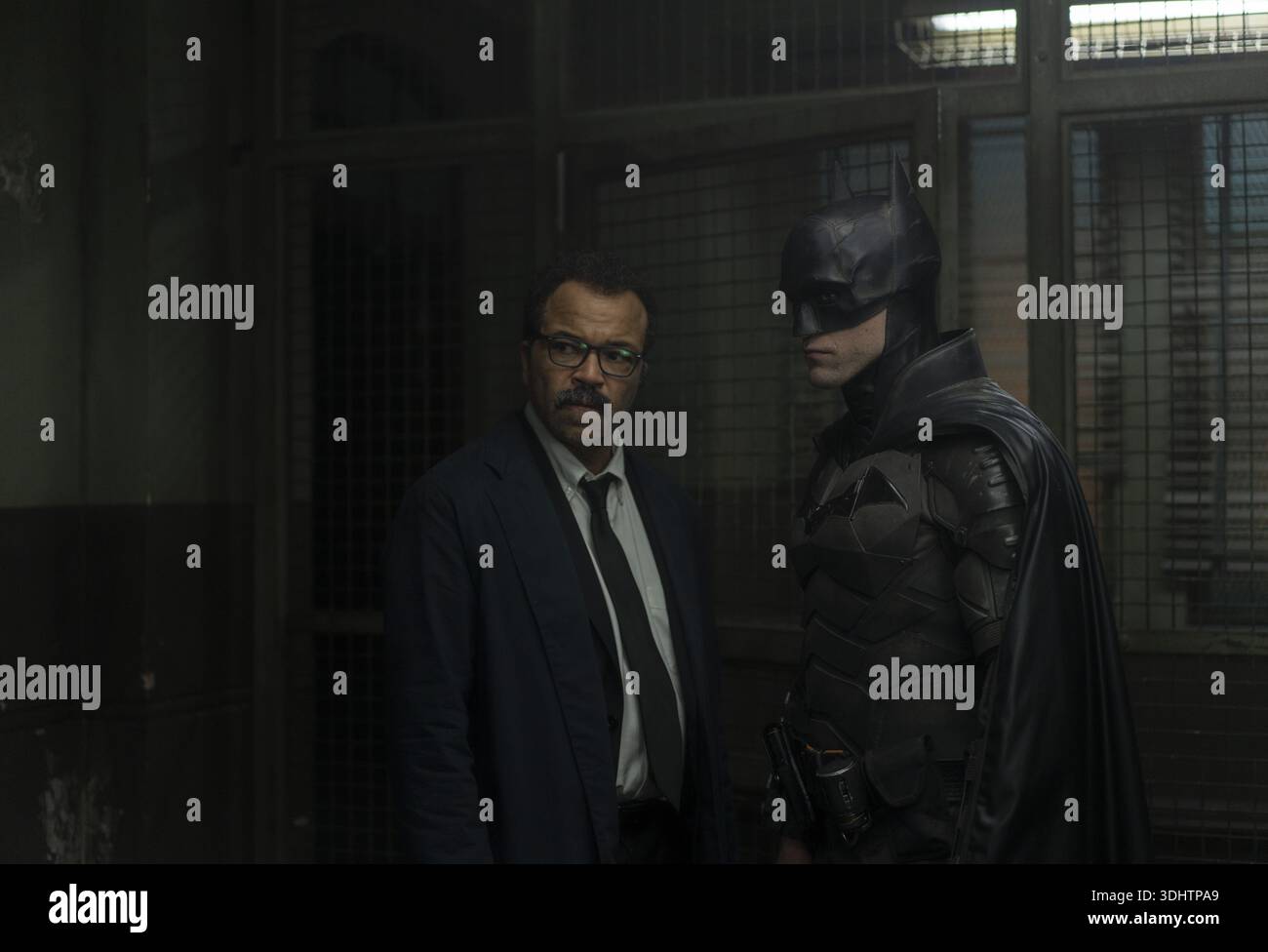 JEFFREY WRIGHT as Lt. James Gordon and ROBERT PATTINSON as BatmanThe ...