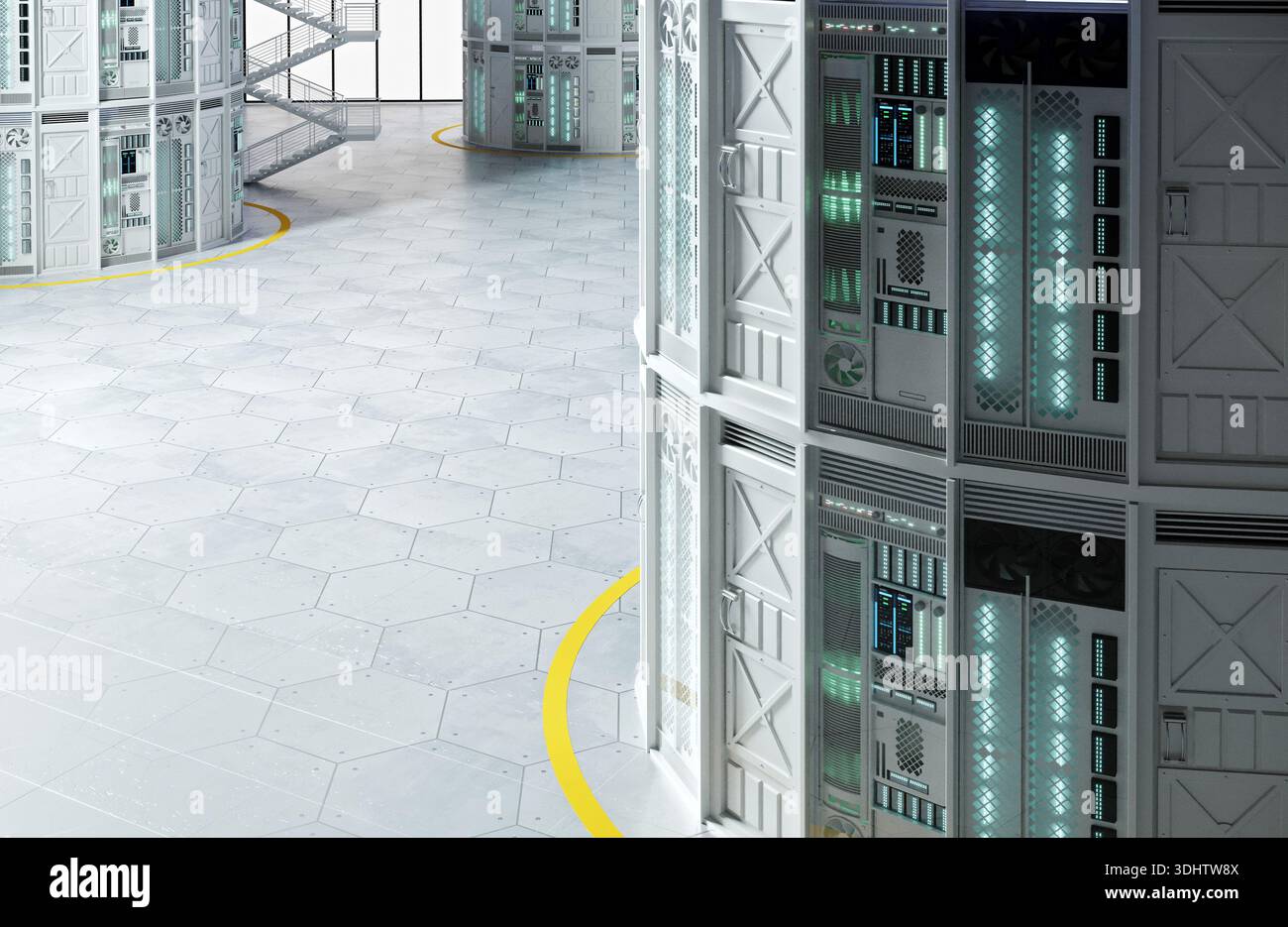 Modern data center corridor hi-res stock photography and images - Alamy