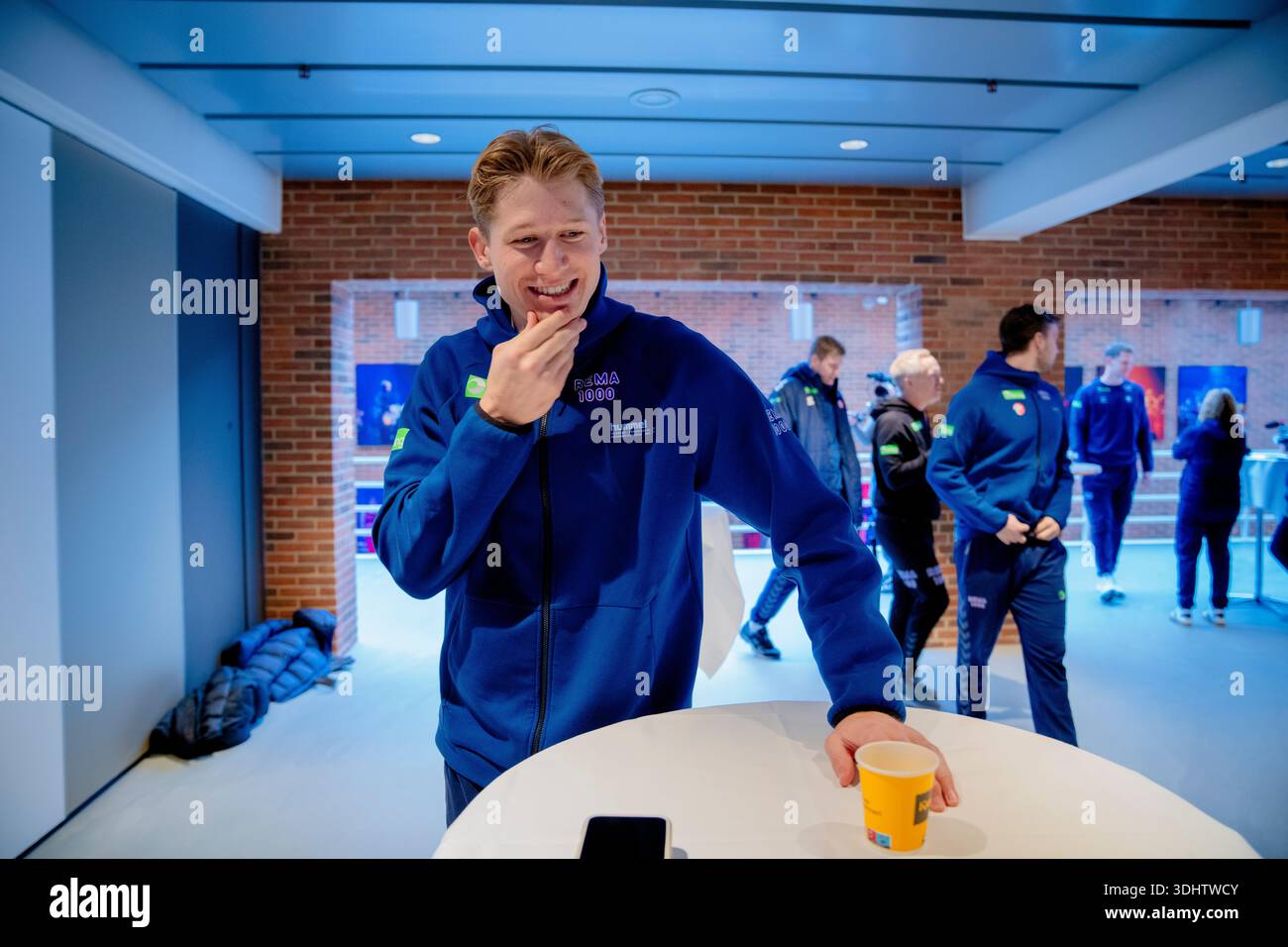 Herning, Denmark 20260123. William Aar at a press conference with the ...
