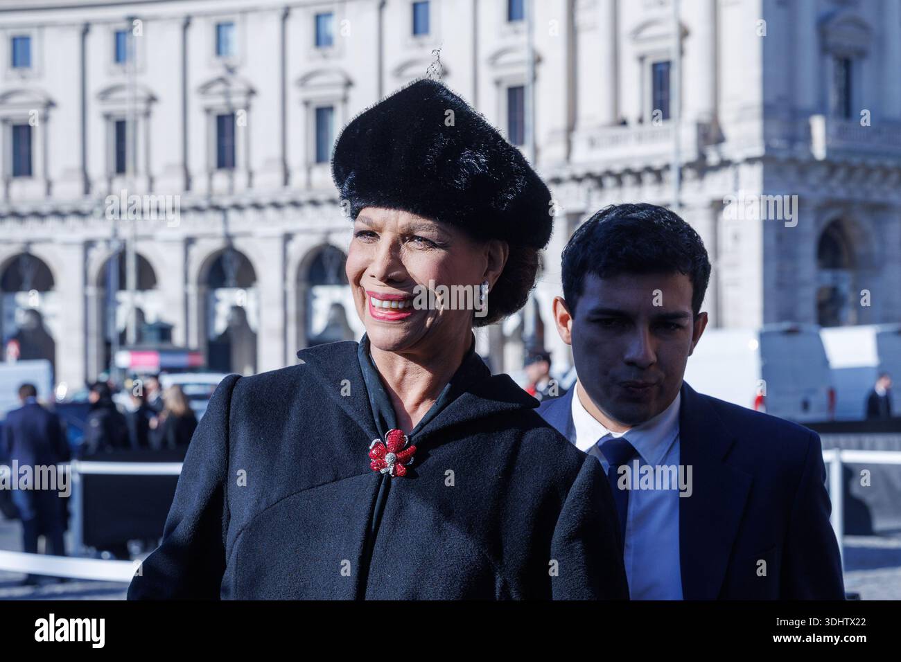 Marisella Federici arrives at Valentino Garavani's funeral on January ...