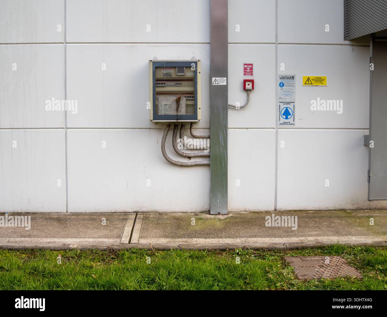 Cremona, Italy January 8th 2026 An outdoor electrical distribution box ...