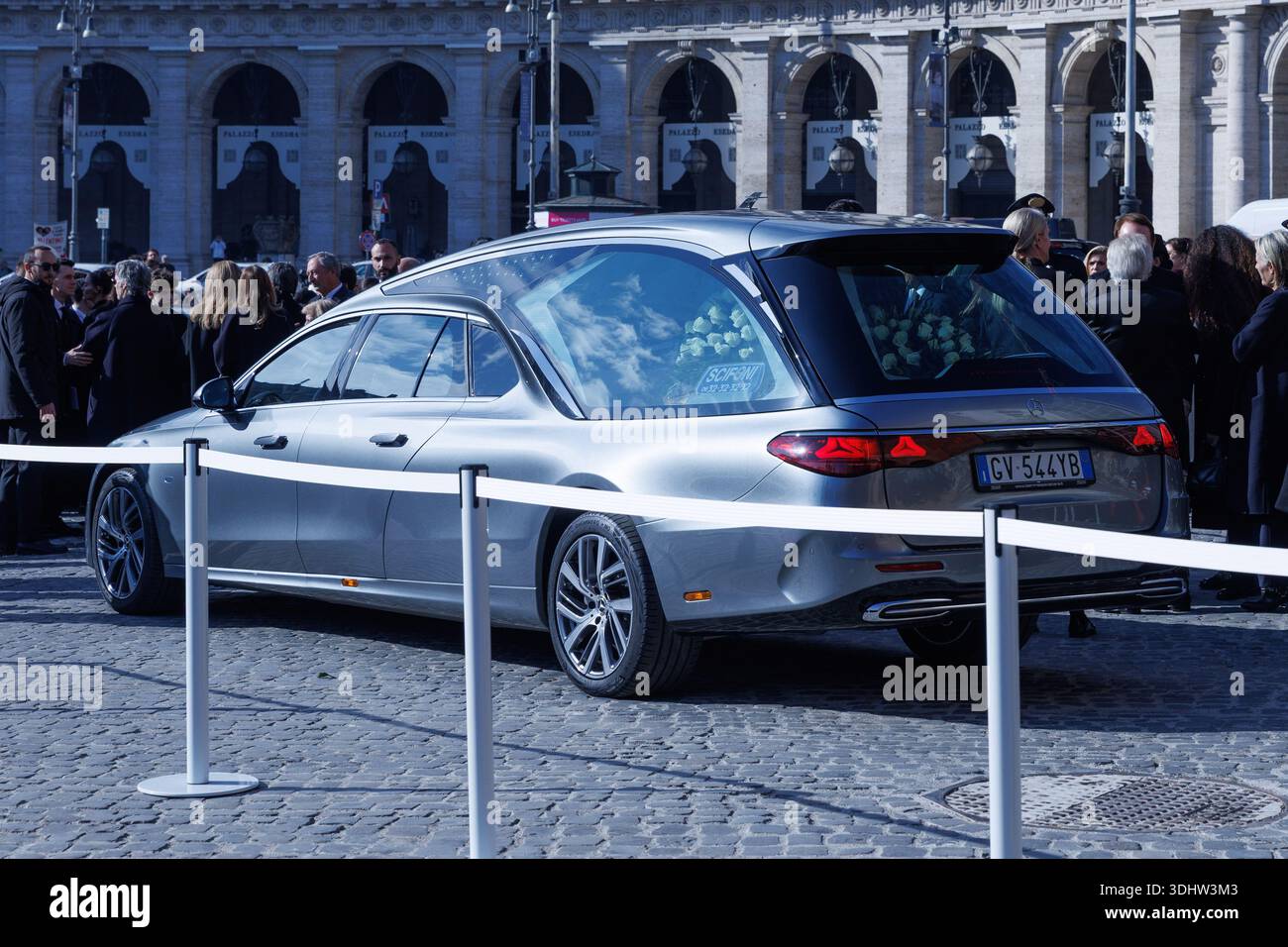 Coffin of Valentino Garavani on January 23rd., 2026 at Basilica S.Maria ...