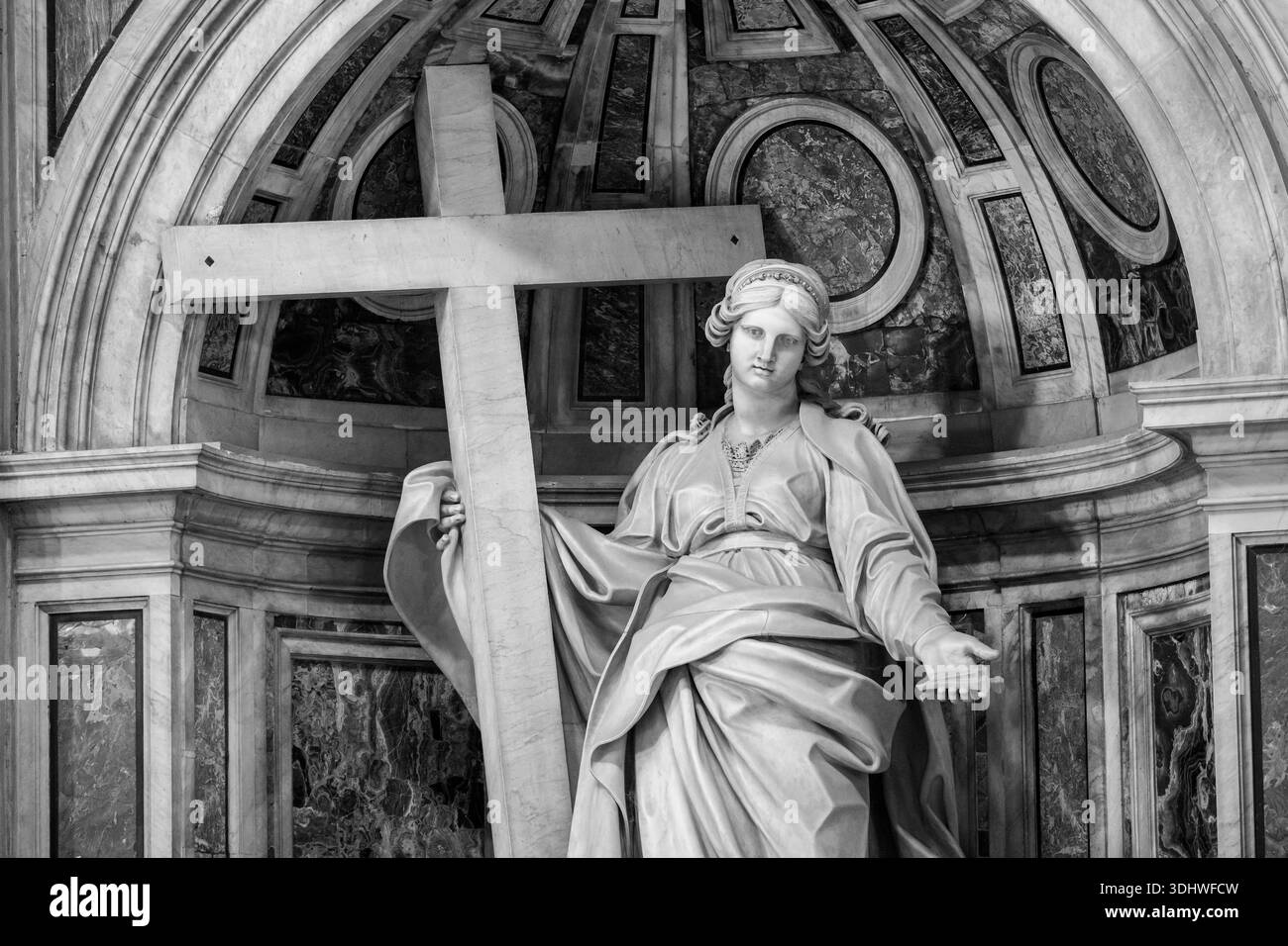 Baroque monumental basilica Black and White Stock Photos & Images - Alamy