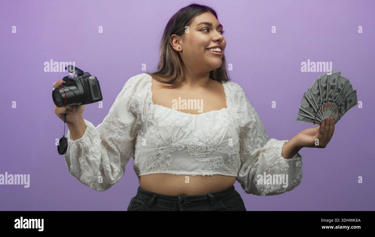 Woman fans us dollar bills hi-res stock photography and images - Alamy