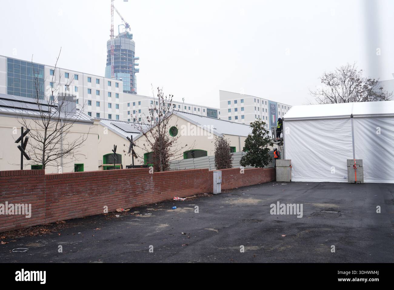 Milan, Olympic Village on Via Ripamonti for the Milan-Cortina 2026 Winter Olympic and Paralympic ...