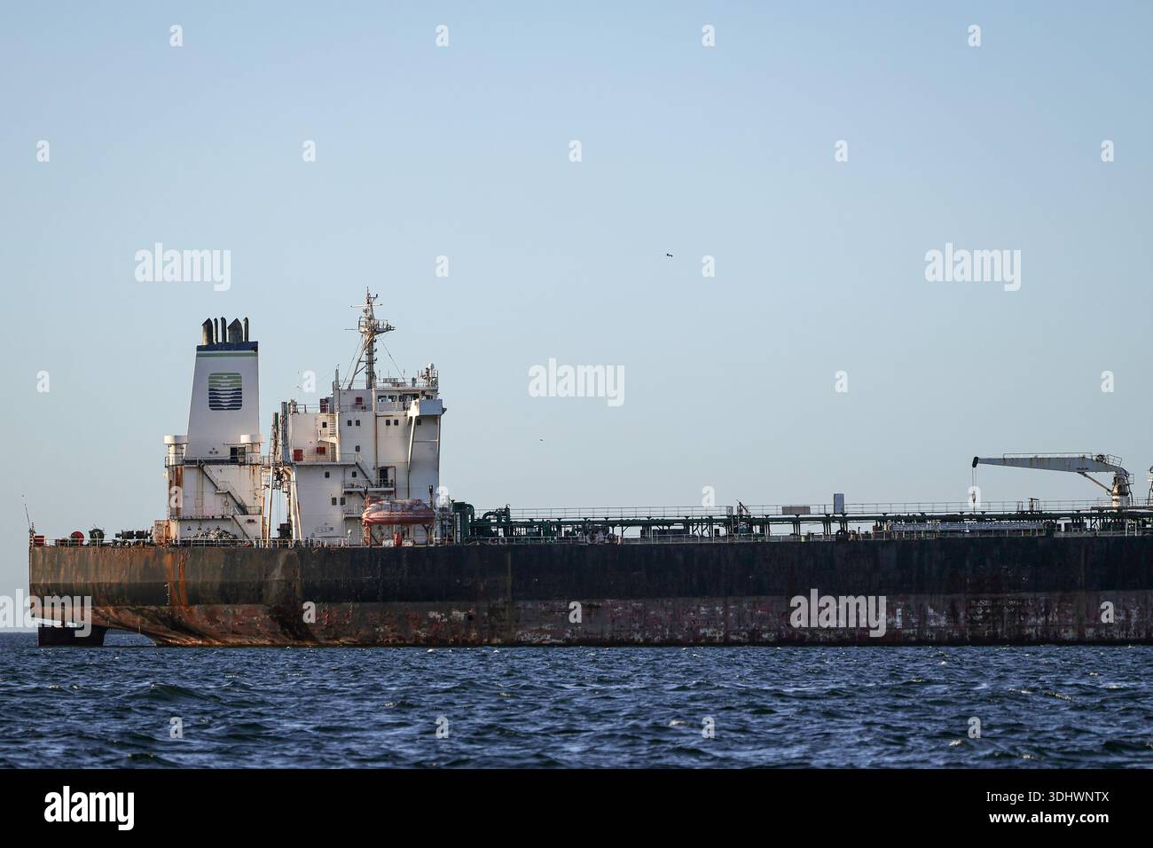 22 January 2026, Venezuela, Amuay: View of an oil tanker on Amuay beach ...