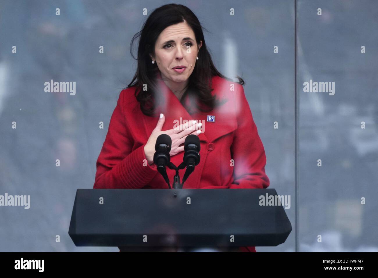March for Life President Jennie Lichter speaks during a rally before ...