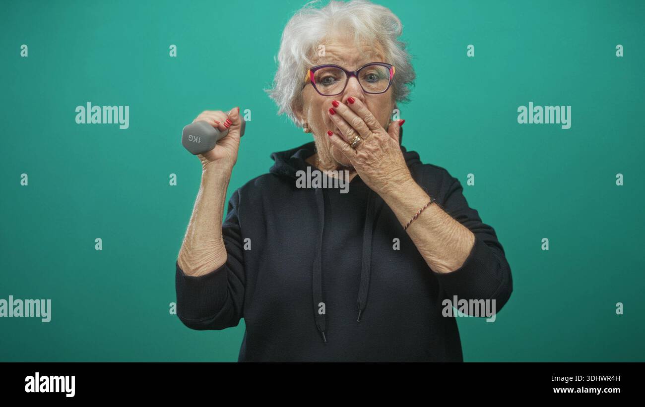 Woman holds dumbbell right hand hi-res stock photography and images - Alamy