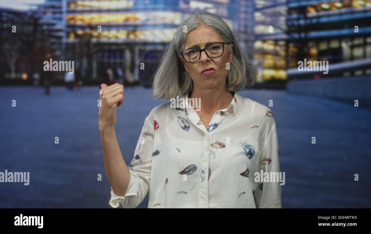 Woman clenches fist raises hi-res stock photography and images - Alamy