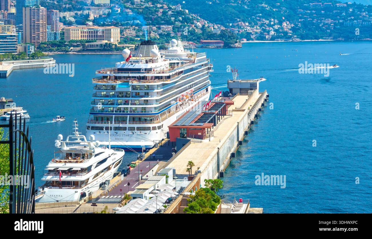 Monaco, 23-06-2025, Cruise Ship Viking Star at the cruise terminal in ...