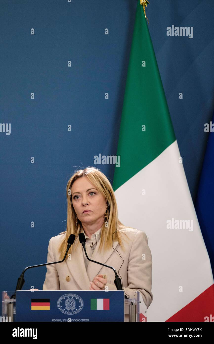 Italy Germany Intergovernmental Summit in Rome Italian Prime Minister ...