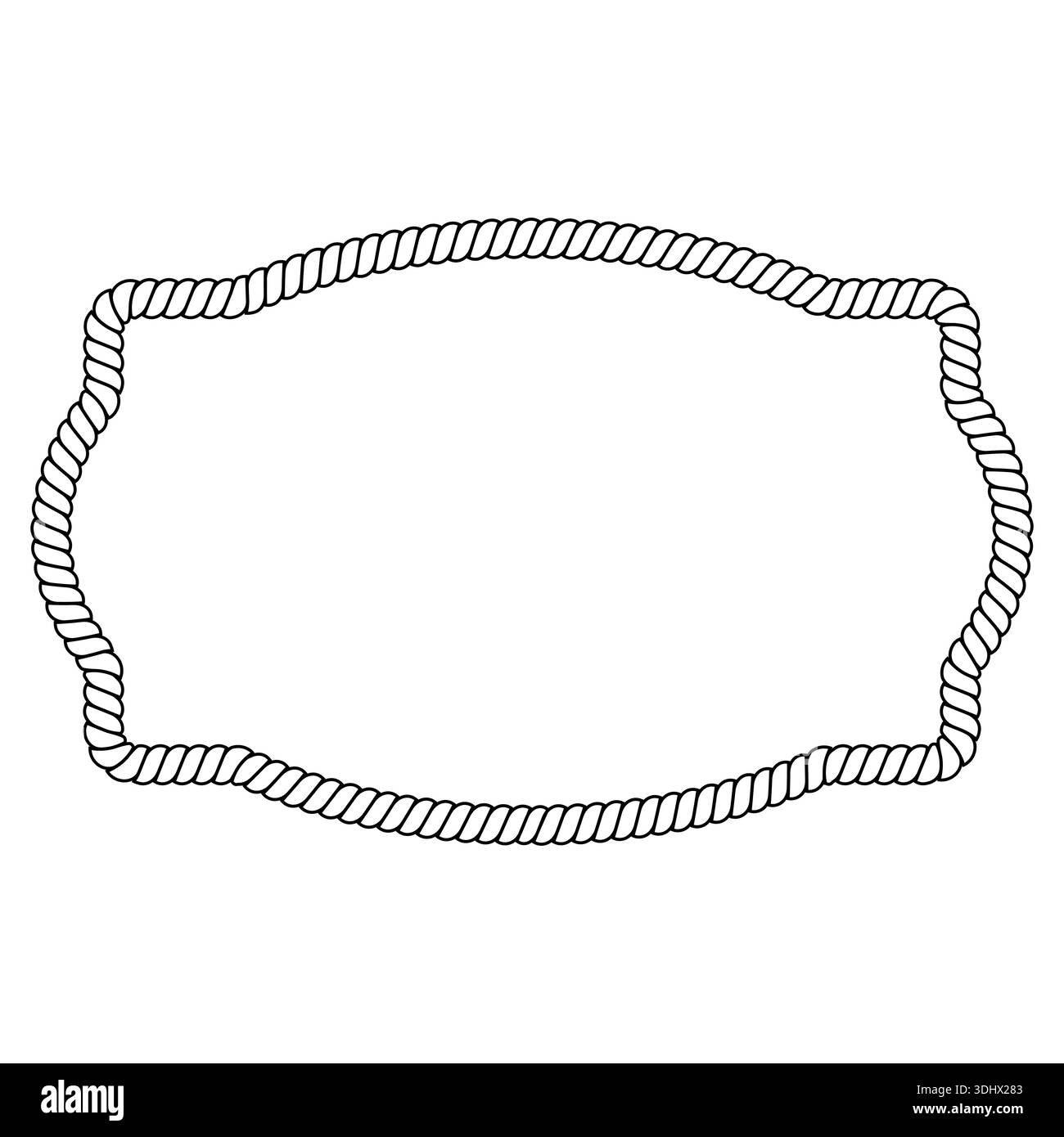 Decorative rope border with curved edges for marine themed graphic ...
