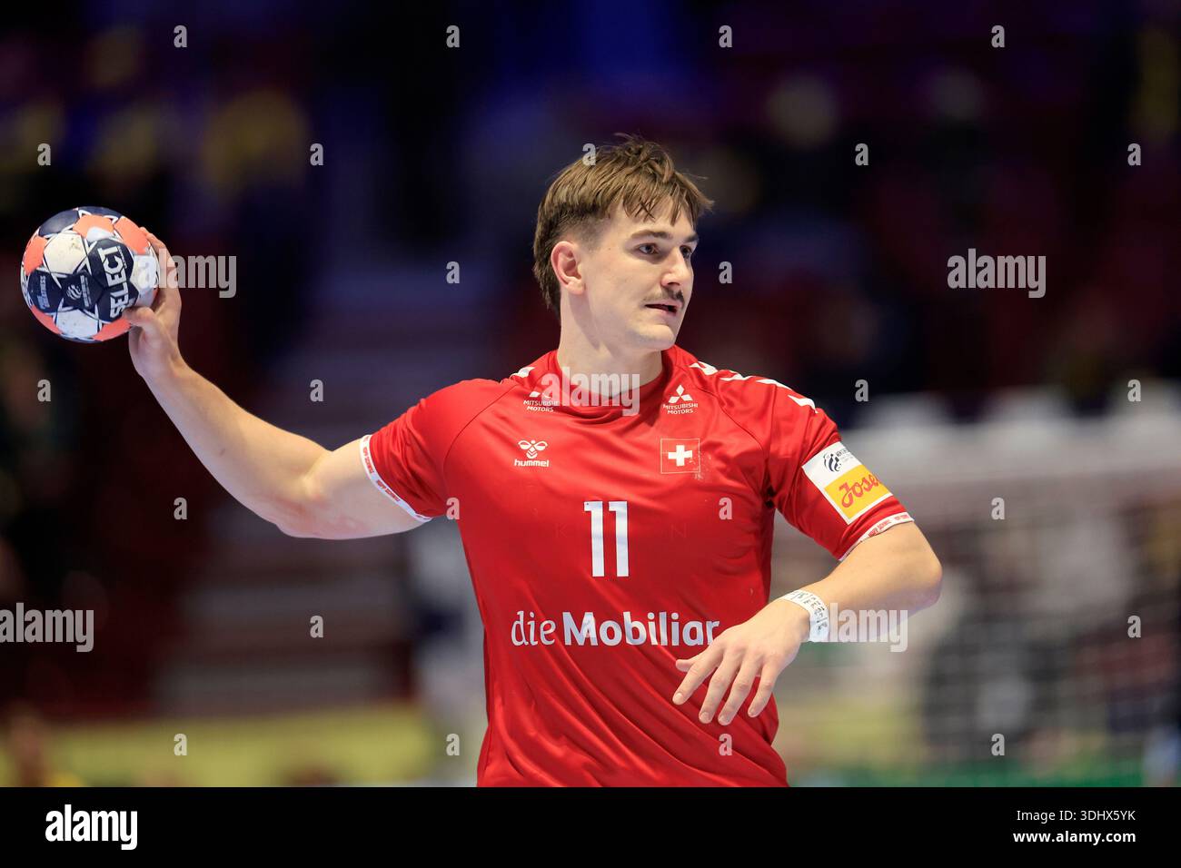 Switzerland's Felix Aellen in action during the European Championship ...