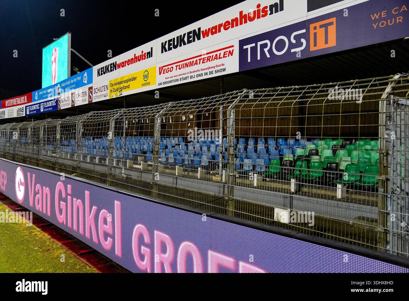 Dordrecht - Empty Away stands of M Scores Stadion of FC Dordrecht ...
