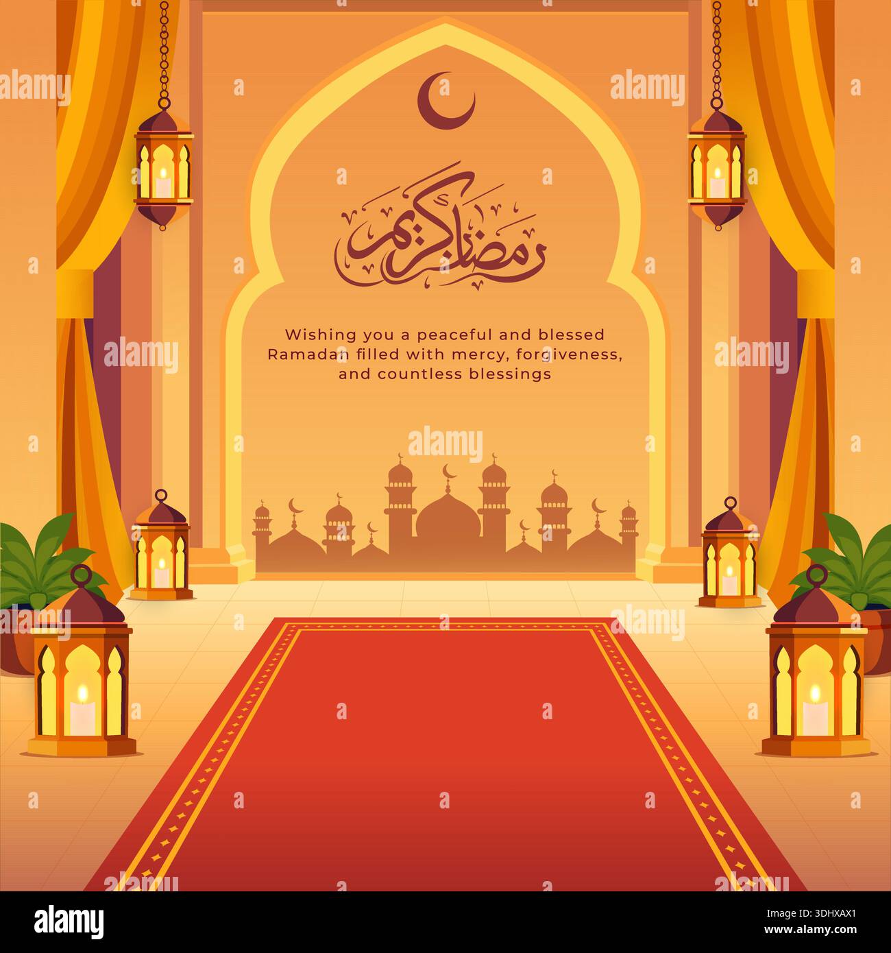 Islamic mosque architecture with symmetry Stock Vector Images - Alamy