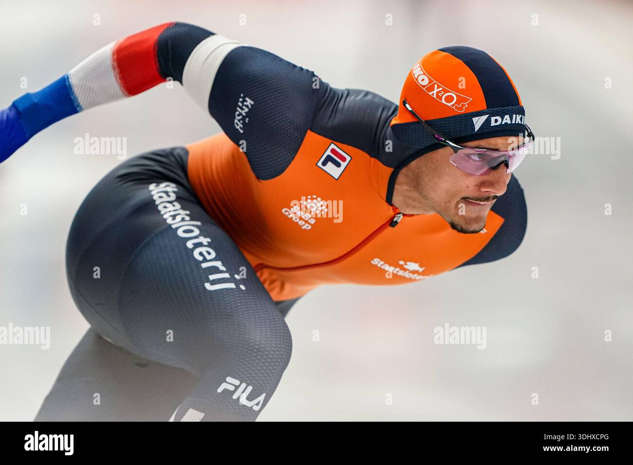INZELL, GERMANY - JANUARY 23: Sebas Diniz of Netherlands during the ISU ...