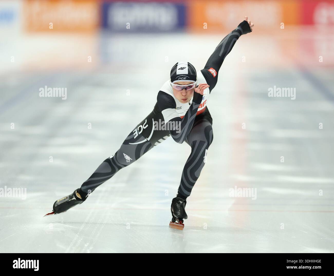 Kaja Ziomek-Nogal competes in the 1st 500m Women of ISU Speed Skating ...