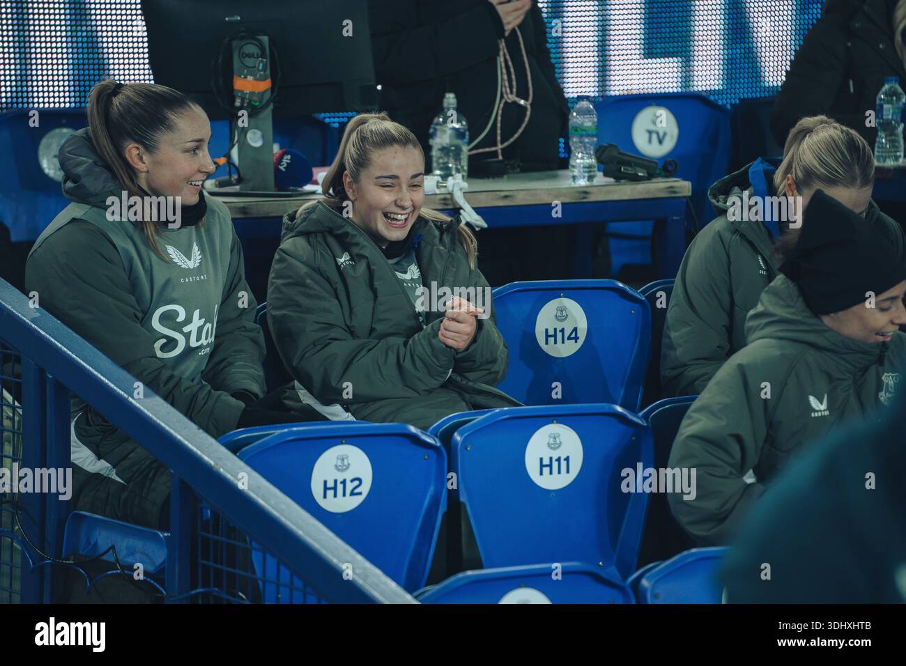 Liverpool, UK, 23rd Jan 2026: Ellie Jones on the substitute bench ...