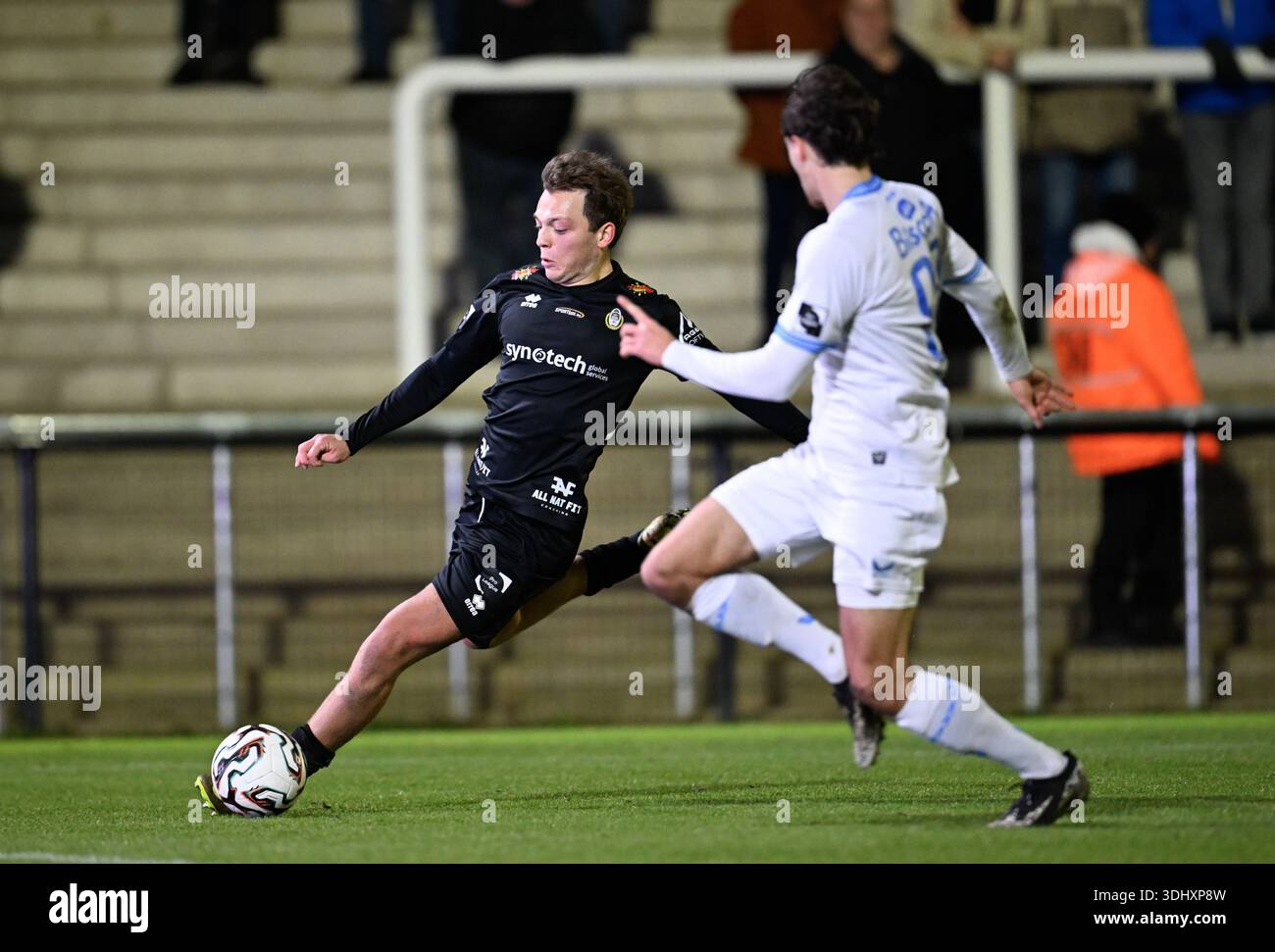 Olympic's Luca Florica fights for the ball during a soccer game between ...
