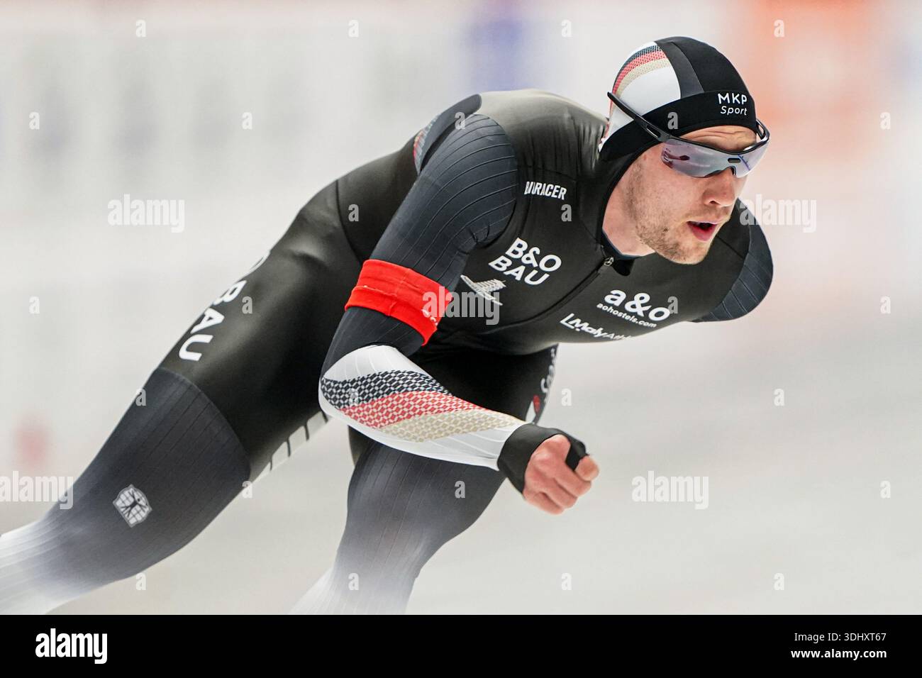 INZELL, GERMANY - JANUARY 23: Hendrik Dombek of Germany during the ISU ...