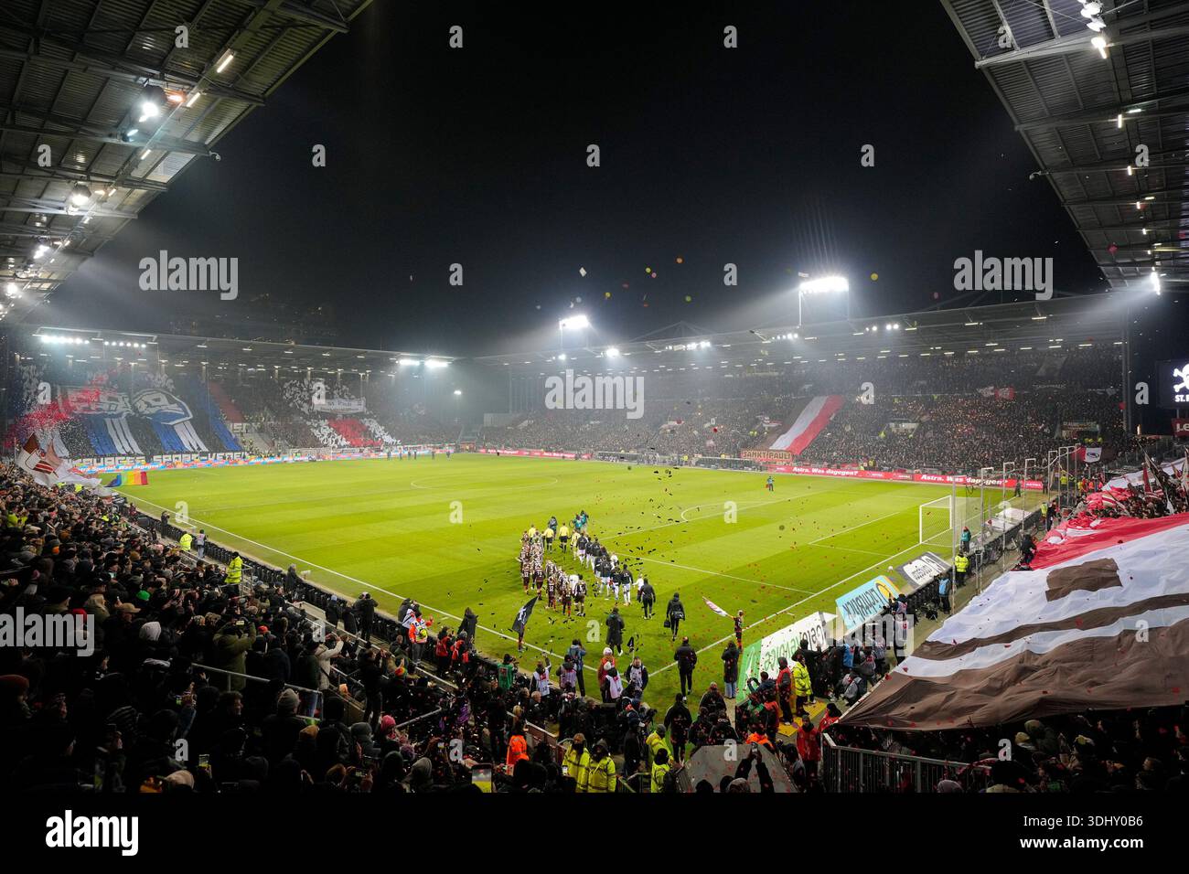 Teams lining up, Millerntor Stadium Hamburg, January 23, 2026, Soccer ...