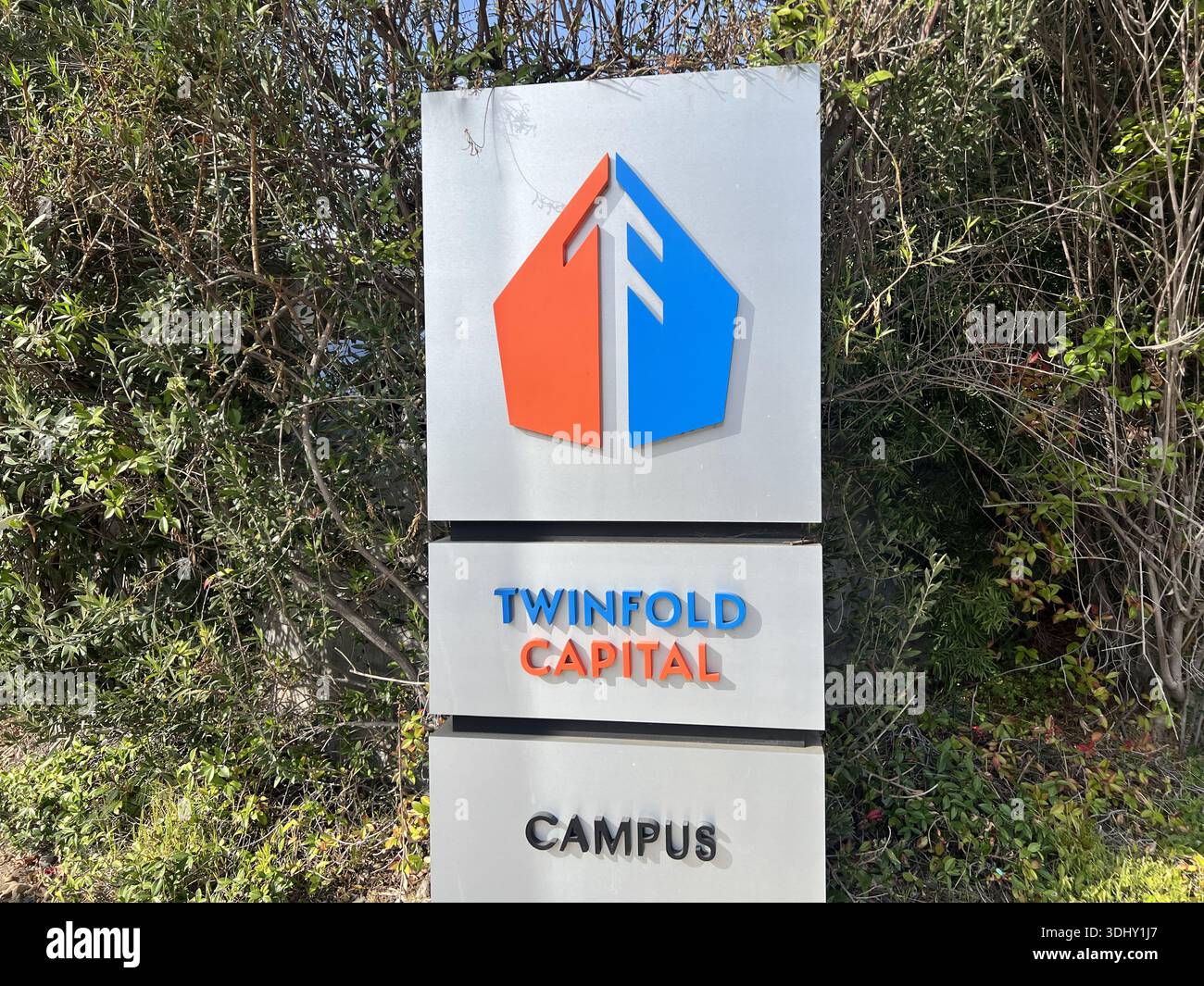 Signage for Twinfold Capital, Los Angeles, California, December 22 ...
