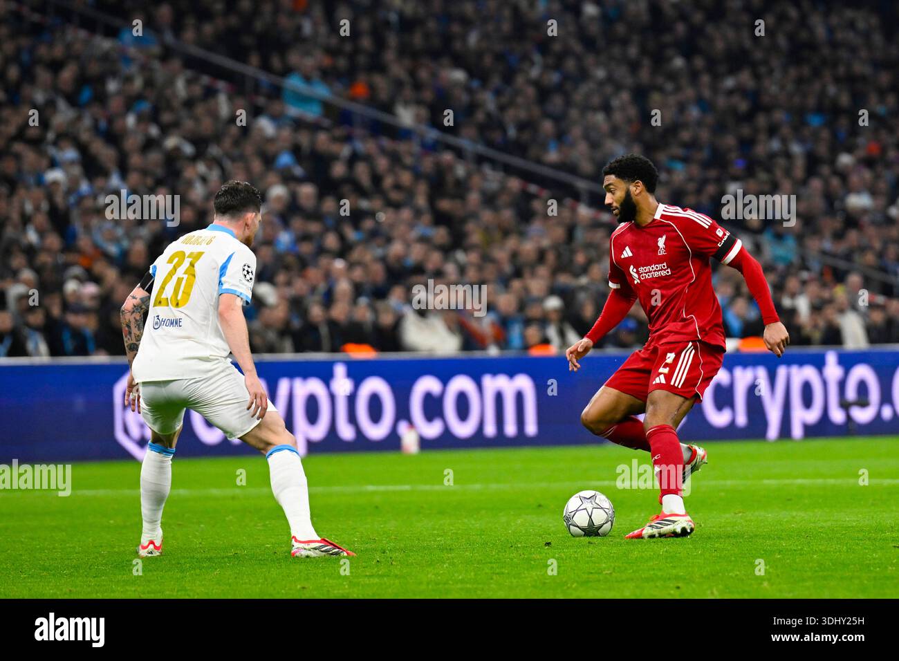 21st January 2026: Marseille, France: Joe Gomez (LFC) - UEFA Champions ...