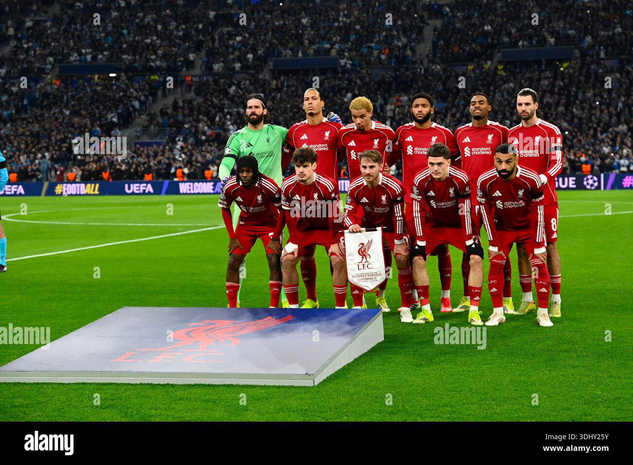 21st January 2026: Marseille, France: LFC Team picture pre-match UEFA ...