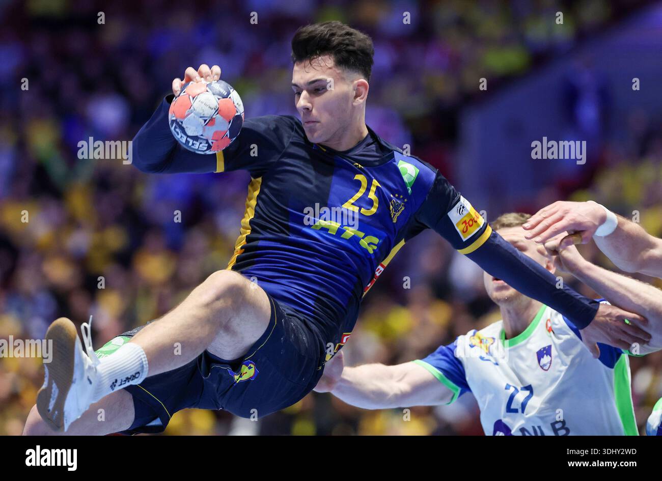 MALMO, SWEDEN - JANUARY 23: Nikola Roganovic of Sweden in action during ...