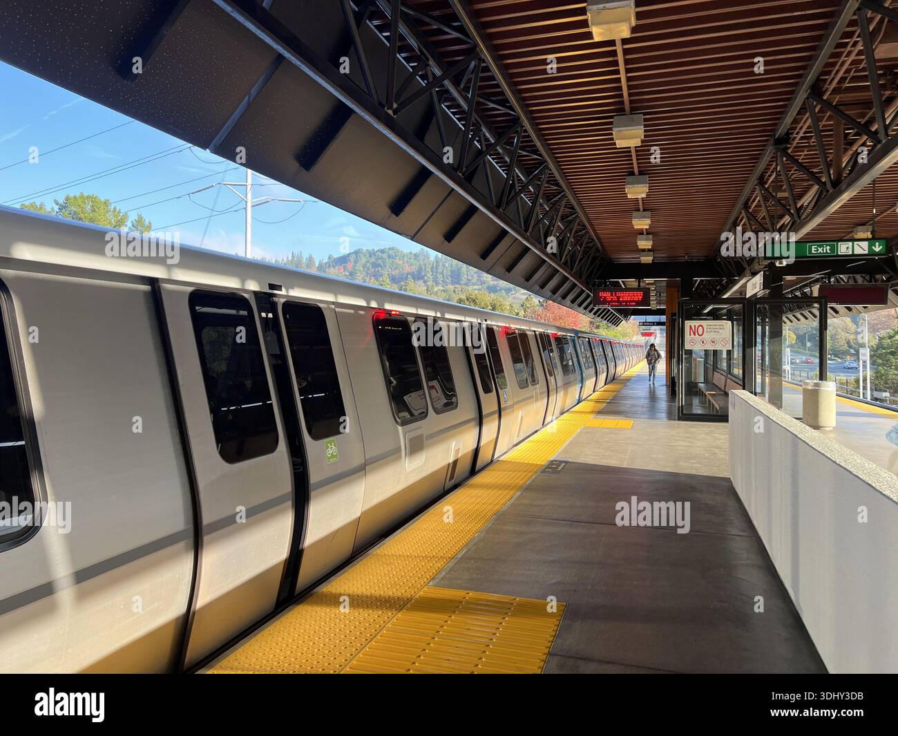 Bay Area Rapid Transit (BART) train in Orinda, California, December 4 ...