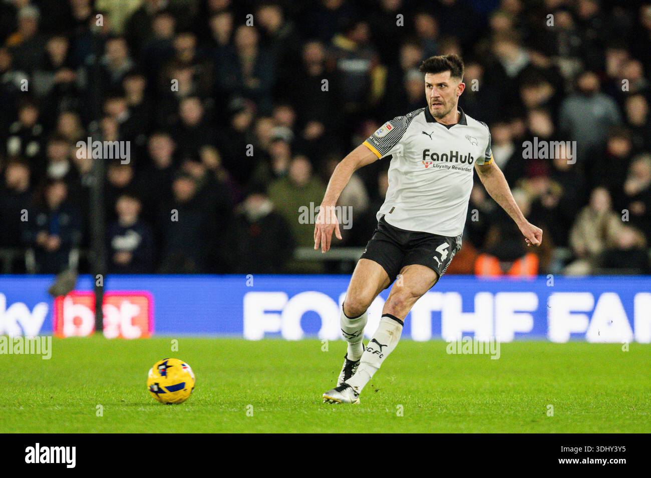 Danny Batth defender (4) of Derby County on the ball during the Derby ...