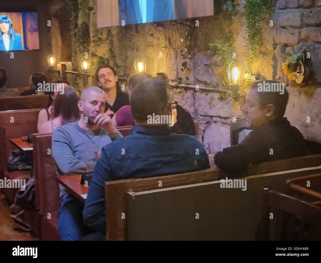 Traitors fans during a watch party in The Raven in Glasgow, for the ...