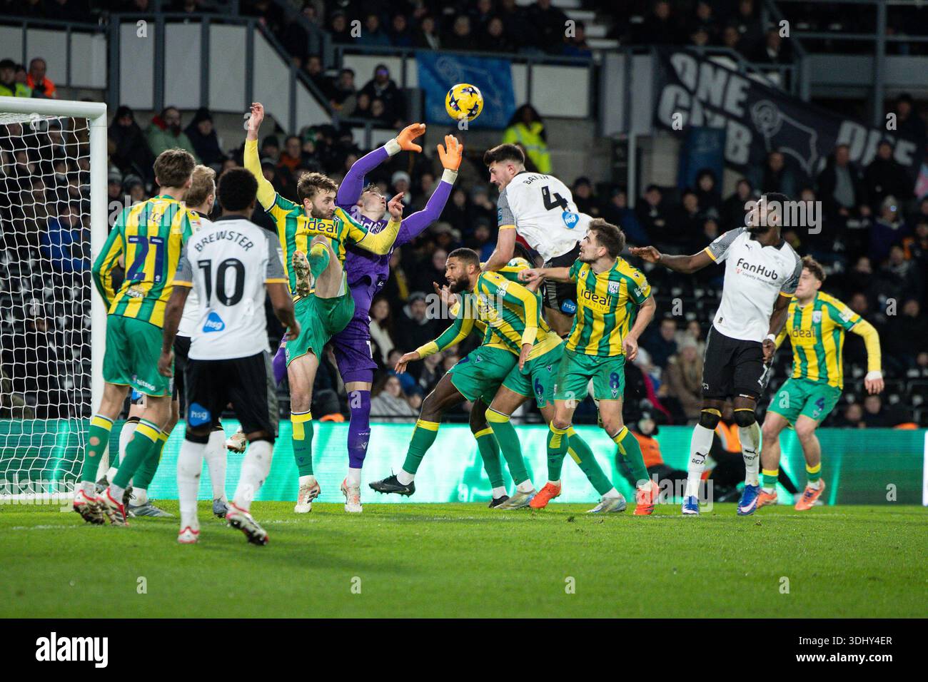 Josh Griffiths goalkeeper (20) for West Brom drops the ball during the ...