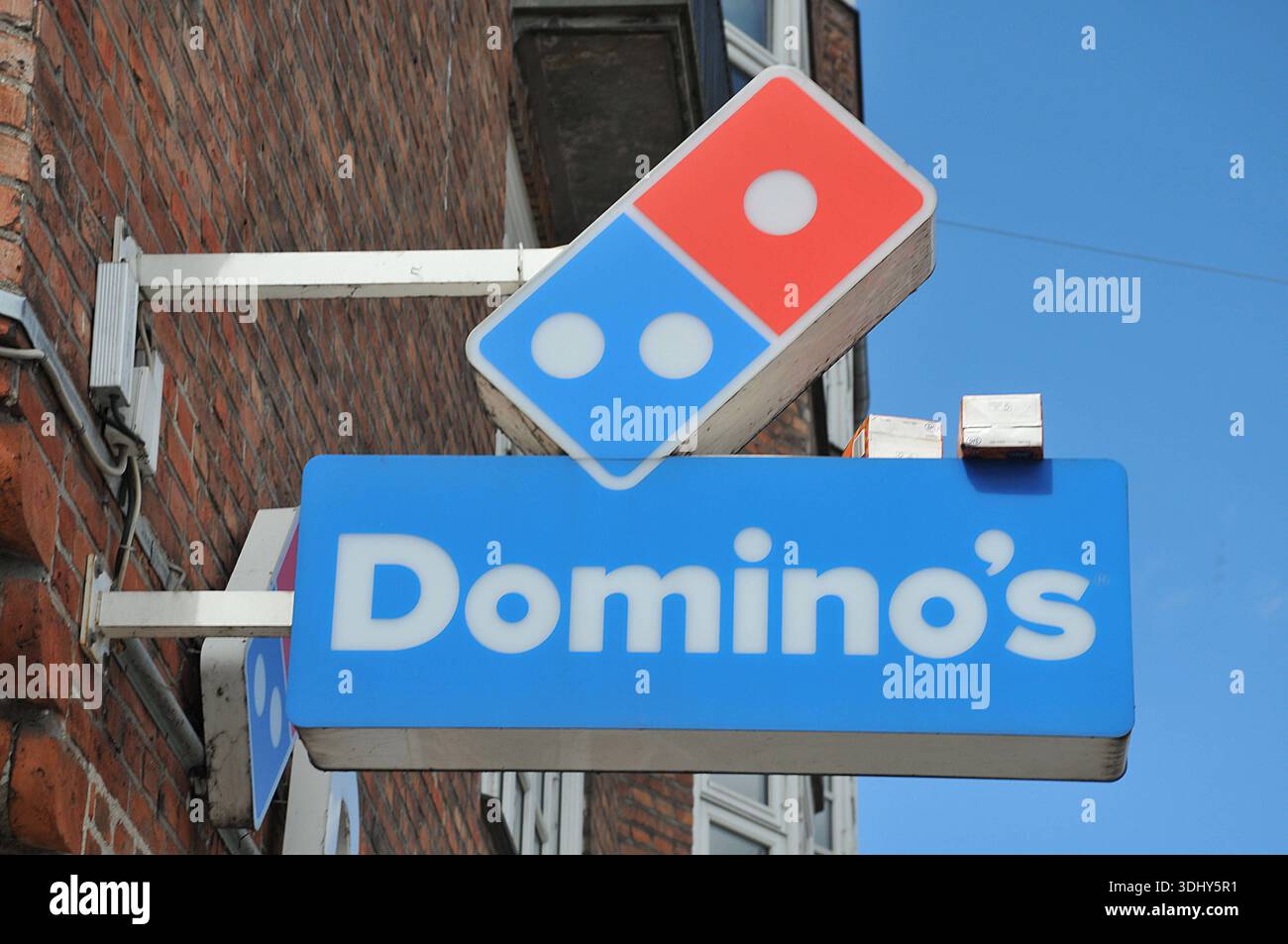 Copenhagen,Denmark , 25 April 2020. American food chain Domin s chain ...