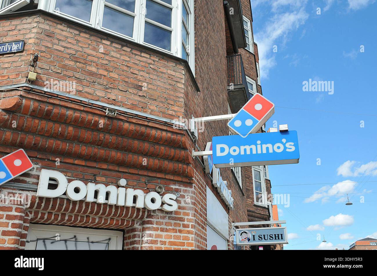 Copenhagen,Denmark , 25 April 2020. American food chain Domin s chain ...