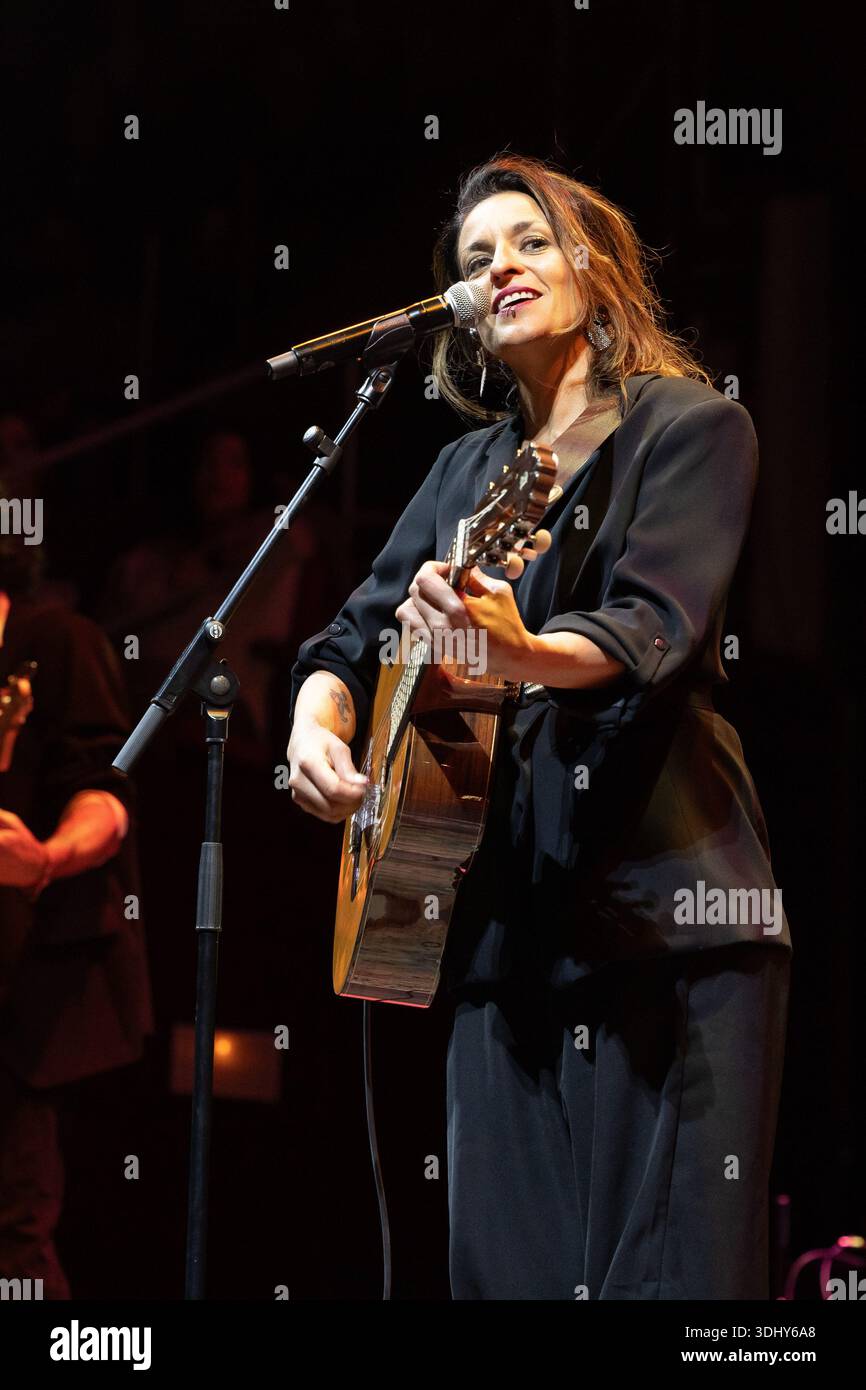 The singer María Nieves Rebolledo, known as Bebe,performs during her ...